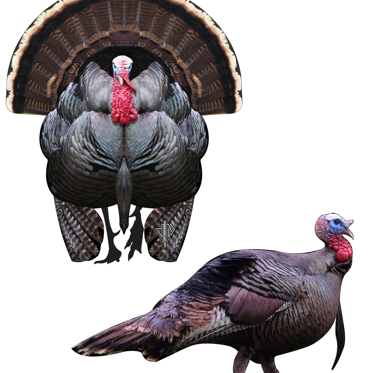 2D Tom Turkey Frontal & Broadside Targets Combo Pack – ElkShape